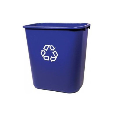 Midi 26.6ltr Rectangular Recycling Waste Basket (Blue) - - JMS Direct